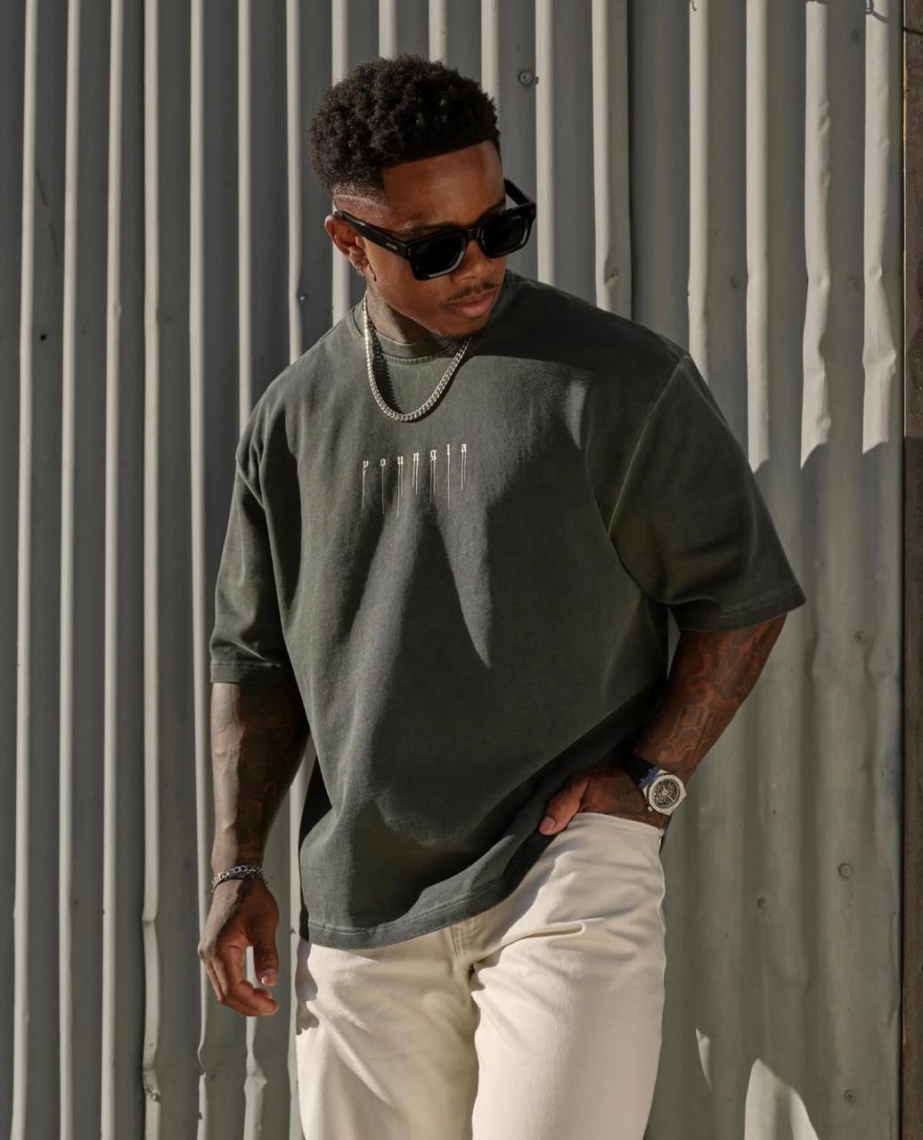 4125 Dark Fade T-shirt Green Wash